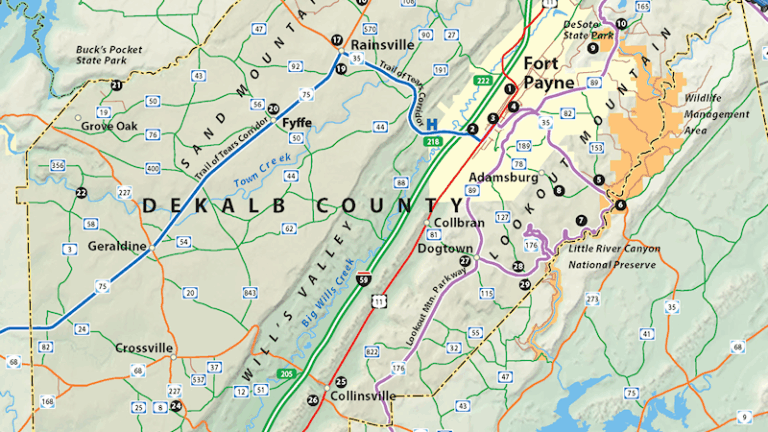 DeKalb County Alabama Map